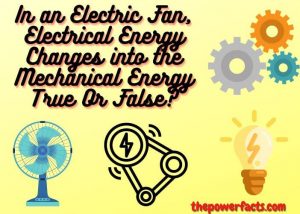 In an Electric Fan, Electrical Energy Changes Into the Mechanical ...